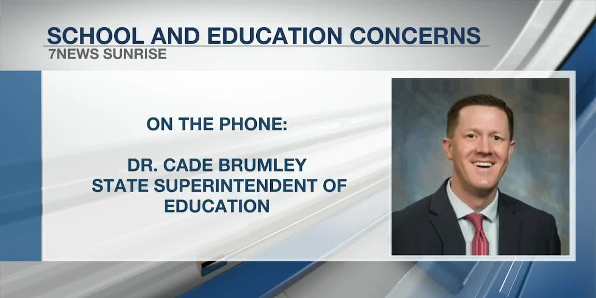 Sunrise Interview: State Superintendent of Education Dr. Cade Brumley Sunrise Interview: State Superintendent of Education Dr. Cade Brumley
